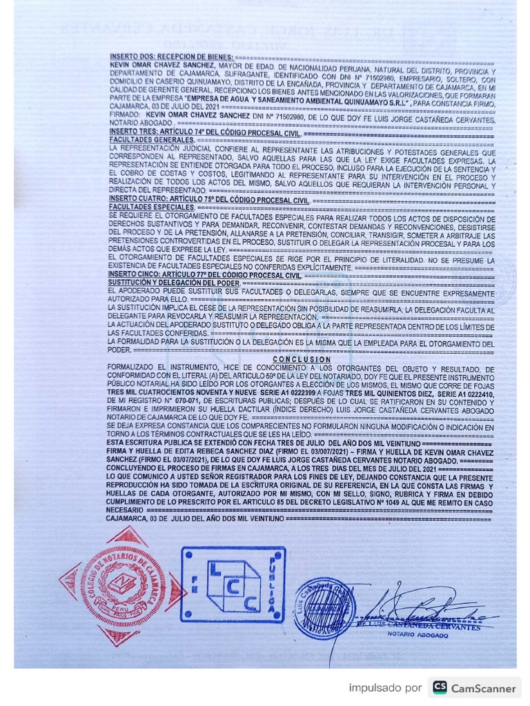 Escritura Publica Notario | PDF