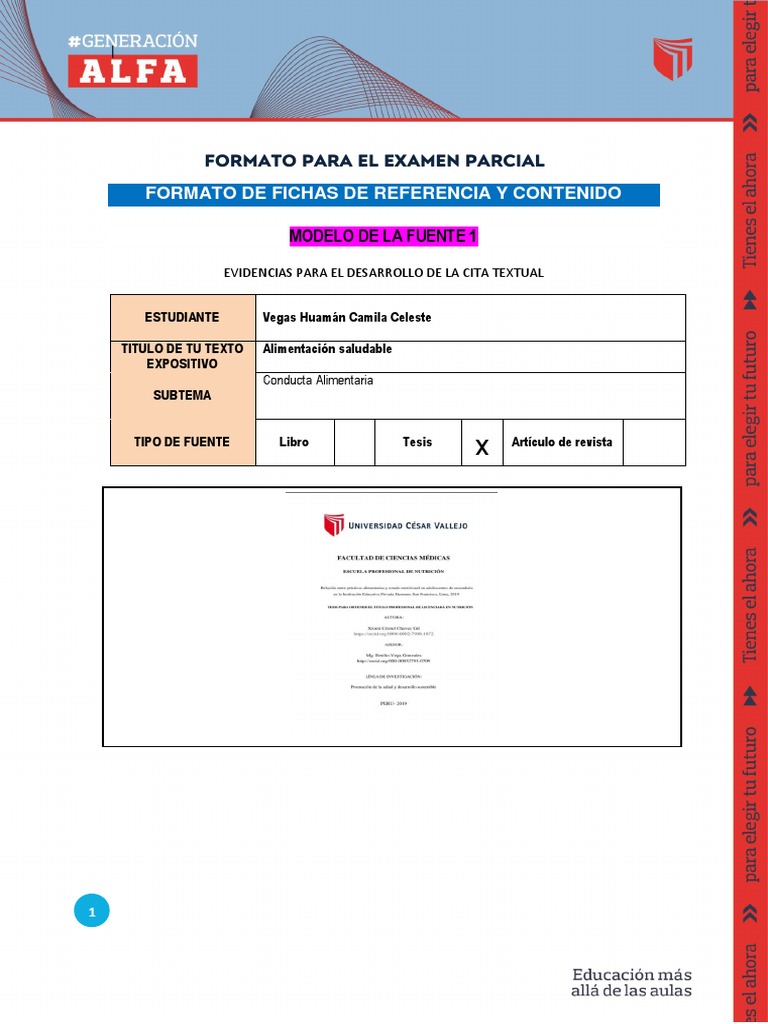 Formato para El Examen Parcial | PDF | Nutrición | Dieta y nutrición