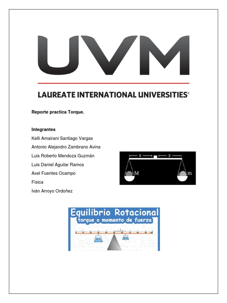 Práctica de Torque en Laboratorio | PDF | Esfuerzo de torsión | Fuerza