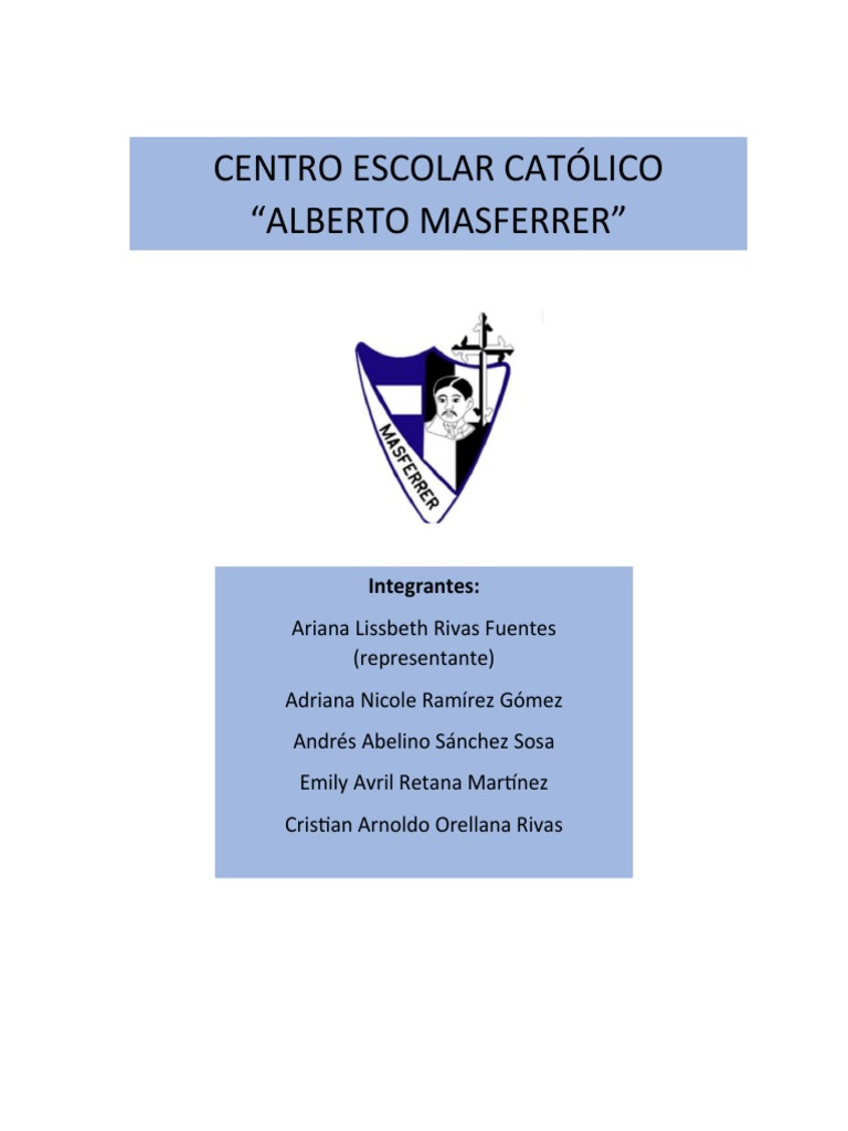 Centro Escolar Católico "Alberto Masferrer" | PDF