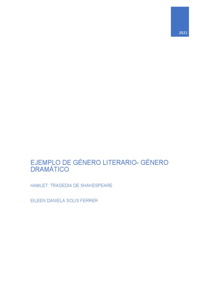 Ejemplo de Genero Literario Eileen Daniela Solis Ferrer | PDF | William ...