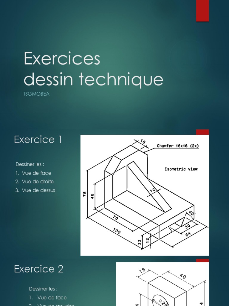 Exercices de Dessin Technique et Modélisation | PDF | Méthodes et ...