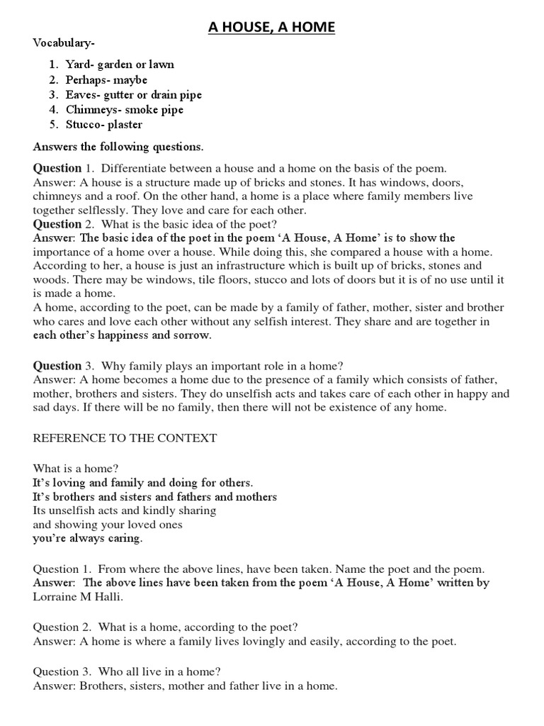 A HOUSE, A HOME | PDF