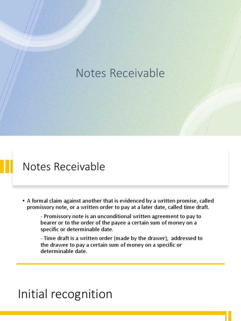 Module 4 - Notes Receivable | PDF | Fair Value | Interest