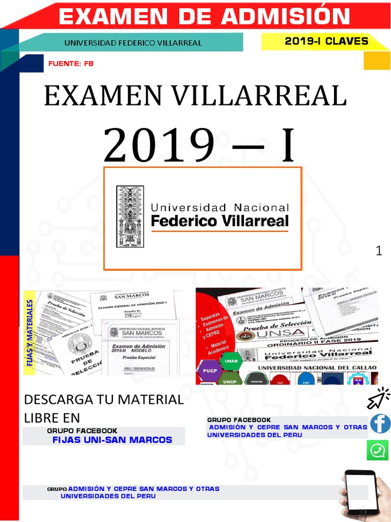 Villarreal Examen Admision 2019 | PDF