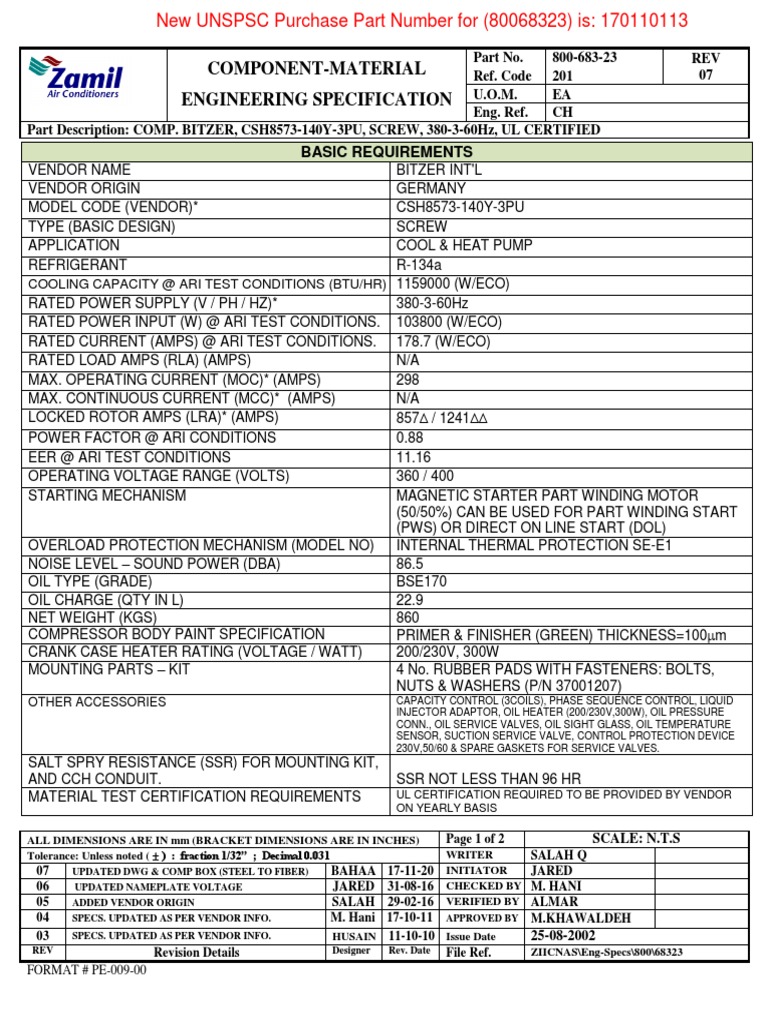 Component-Material Engineering Specification: Basic Requirements | PDF