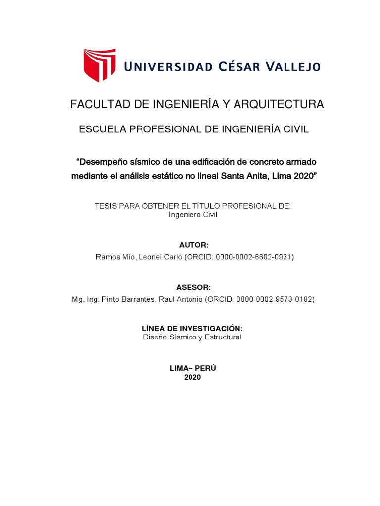 Facultad de Ingenier Ía Y Arquitectura | PDF | Hormigón | Temblores