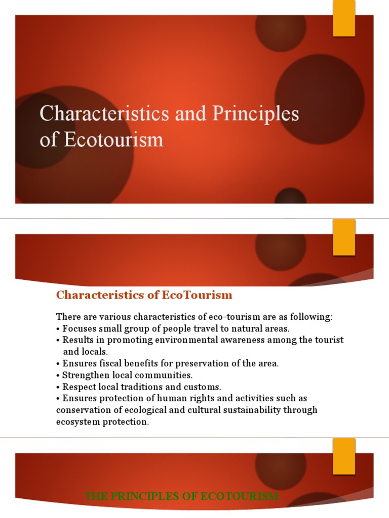 Principles of ECotourism | PDF | Natural Environment | Economies