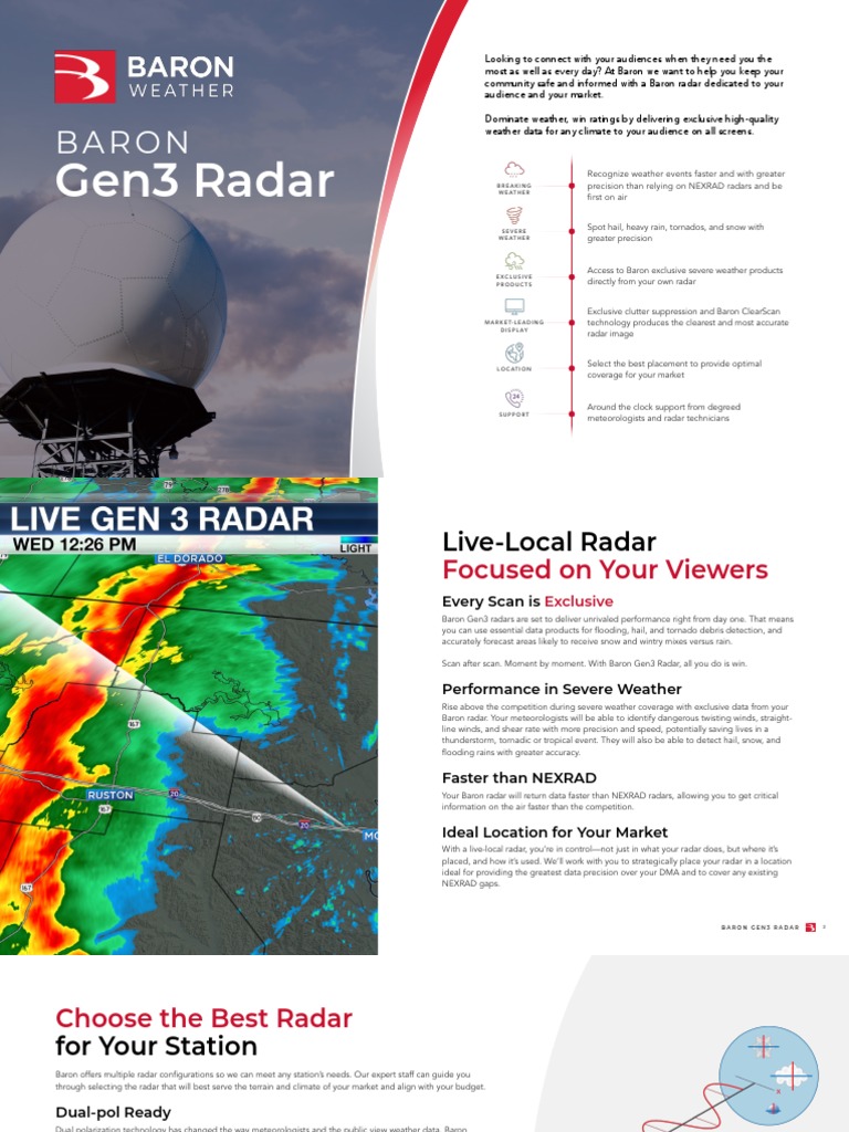 Broadcast Radar Brochure - 04 2022 | PDF | Radar | Meteorology