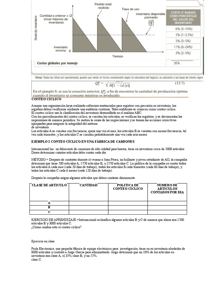 Administracion De La Produccion Pdf Inventario Negocios Económicos