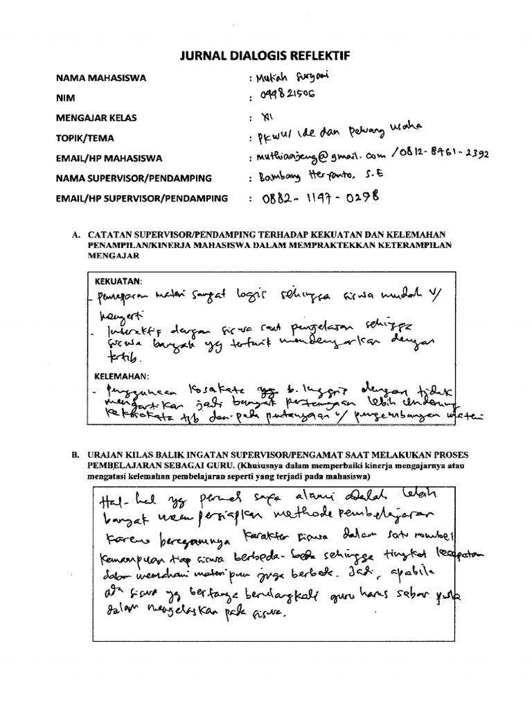 Jurnal Diagnosis Reflektif PKM | PDF