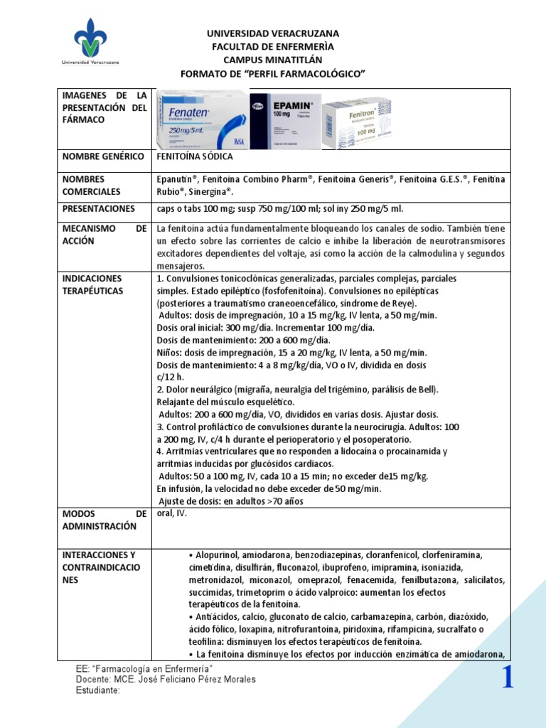 Perfiles Farmacologicos | PDF | Medicina CLINICA | Drogas