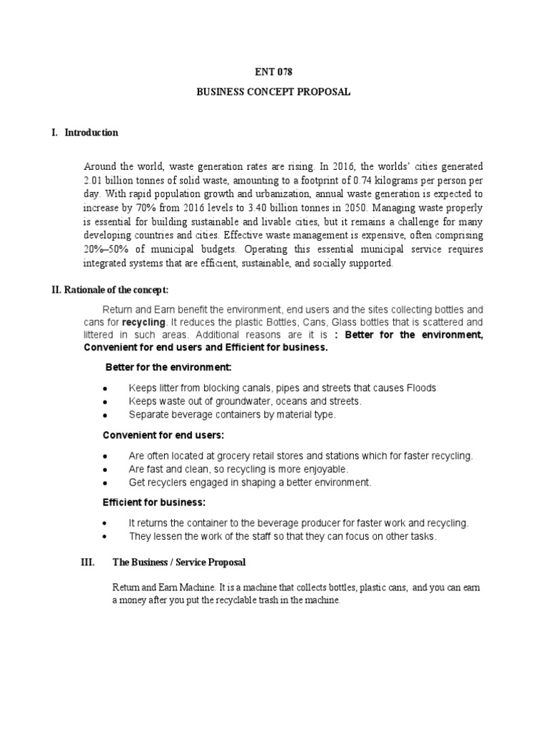 Business Proposal | PDF | Recycling | Waste Management