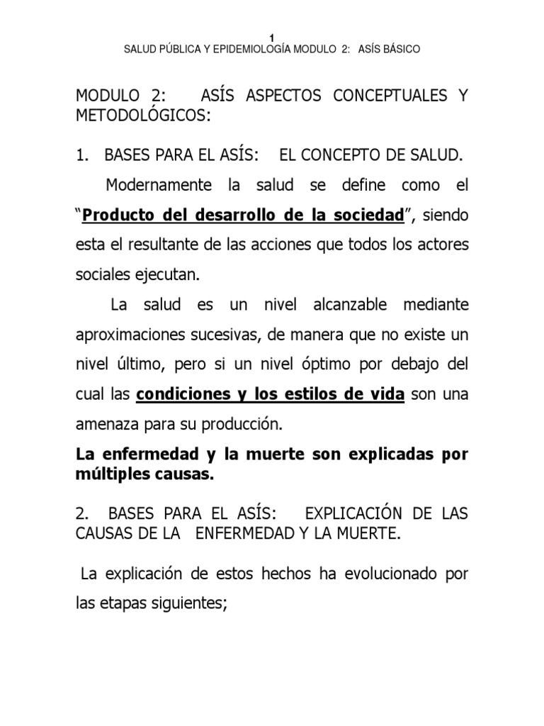 Asis Básico-Modulo | PDF | Salud pública | Epidemiología