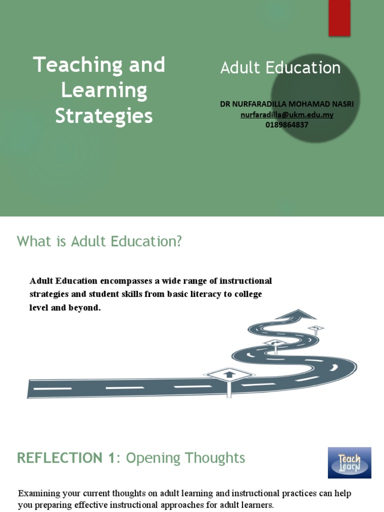Teaching and Learning Strategies: Adult Education | PDF | Learning ...