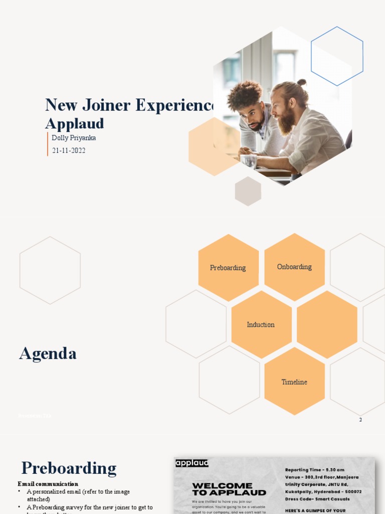 New Joiner Experience | PDF | Communication | Business
