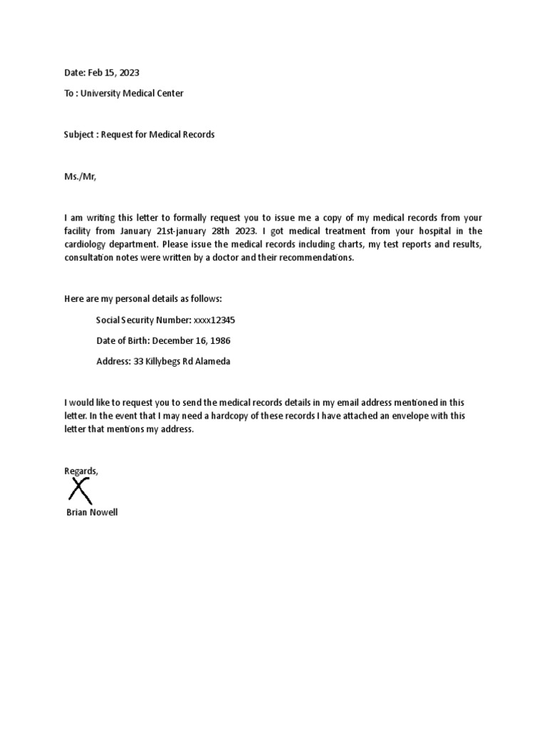 Medical Retrieval Request | PDF