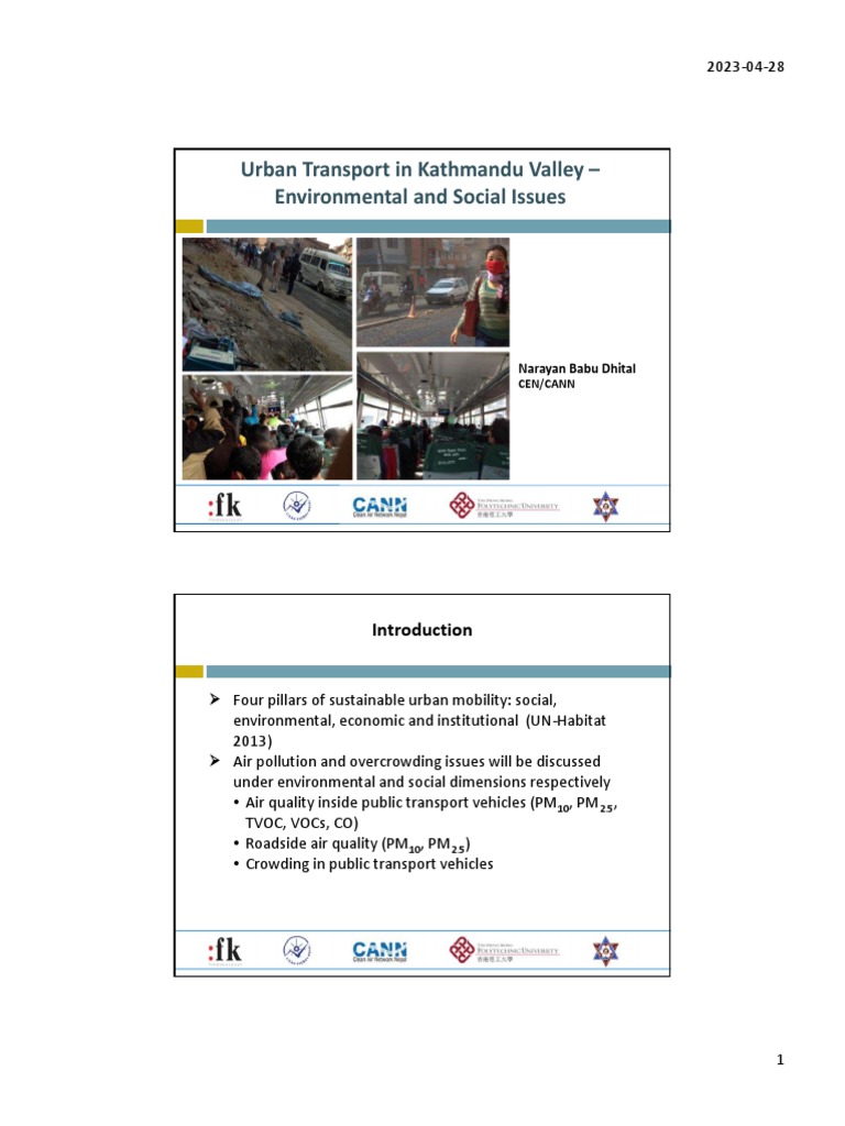 Urban Transport in Kathmandu Valley - Environmental and Social Issues ...
