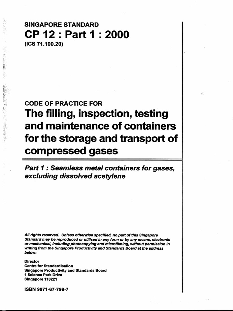 CP 12 Part 1 2000 The Filling, Inspection, Testing and Maint | PDF