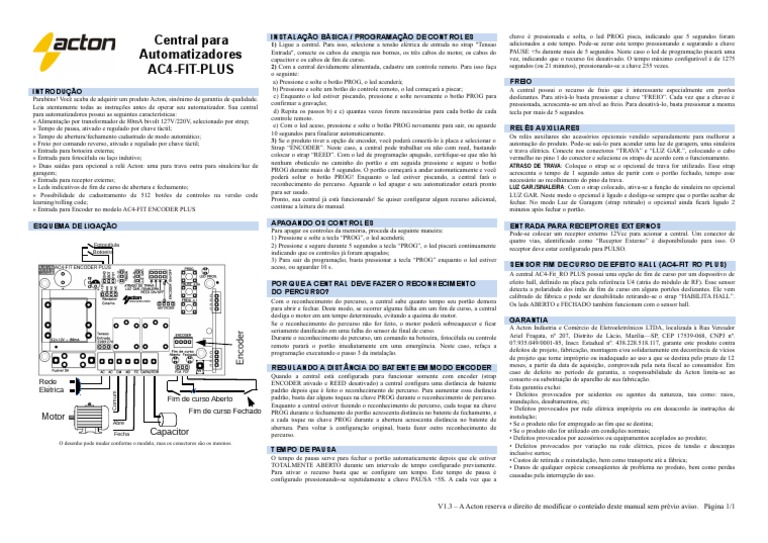 Manual AC4 FIT Encoder Plus | PDF | Diodo emissor de luz | Engenharia ...