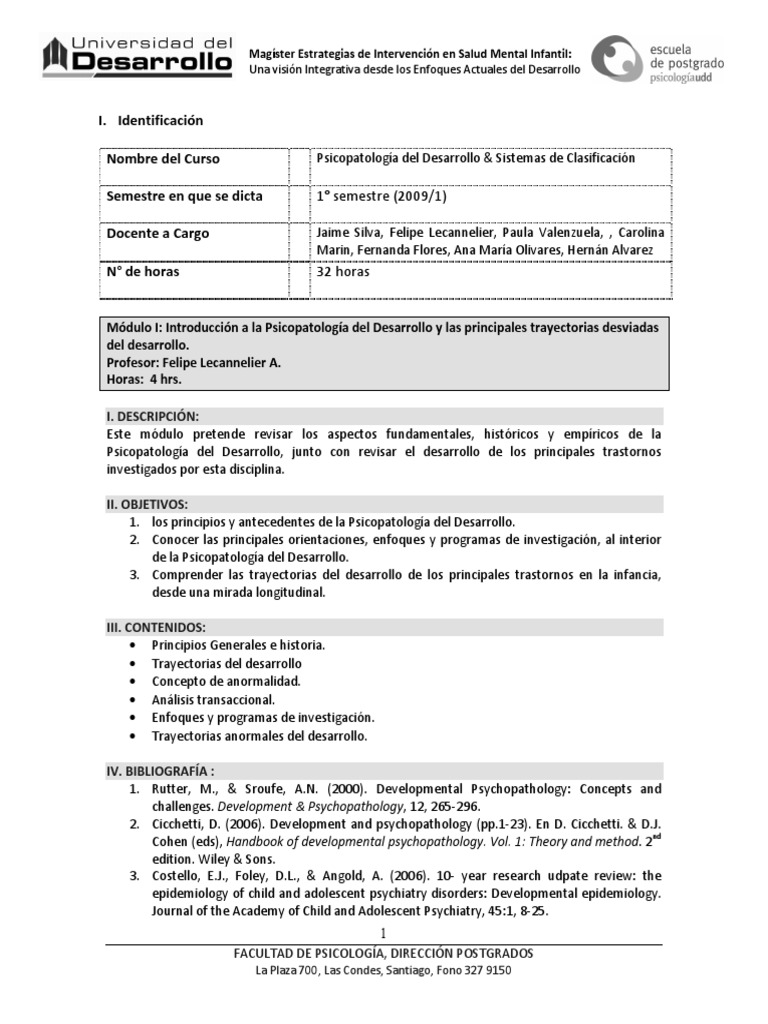 Psicopatologia Del Desarrollo | PDF | Las emociones | Cerebro Psicopatologia Del Desarrollo | PDF | Las emociones | Cerebro