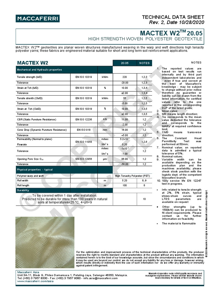 Mactex W2 | PDF | Weaving | Materials