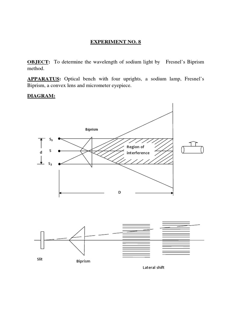 New-Expt Biprism-1 | PDF | Light | Optics