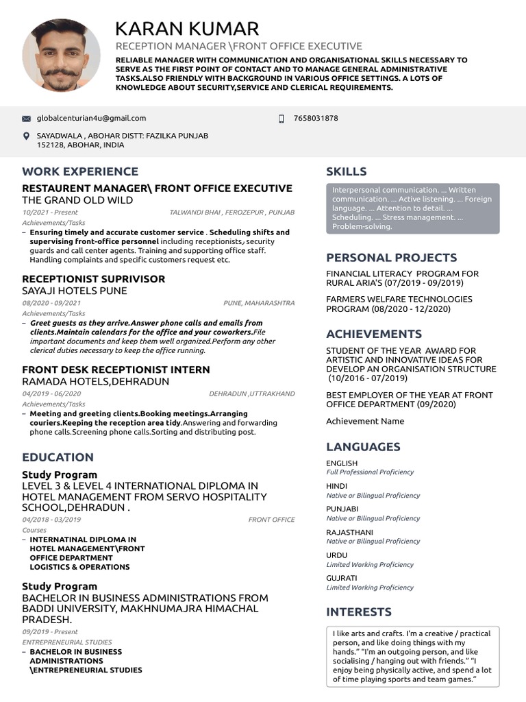 KARAN's Resume | PDF | Communication | Human Communication