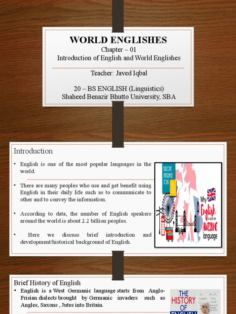 Introduction To World Englishes | PDF | English Language | English As A Second Or Foreign Language