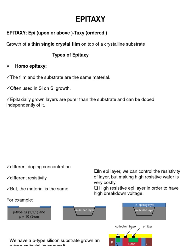 Epitaxy | PDF | Doping (Semiconductor) | Epitaxy
