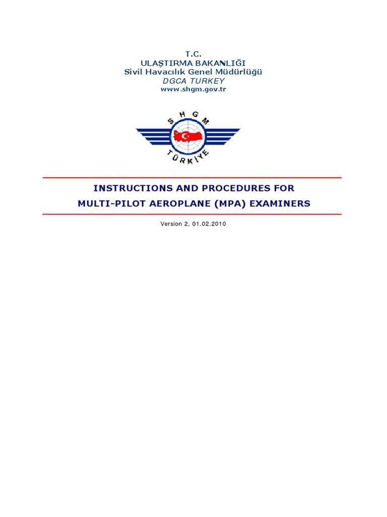 Important INSTRUCTIONS AND PROCEDURES - TRE | PDF | Flight Instructor ...