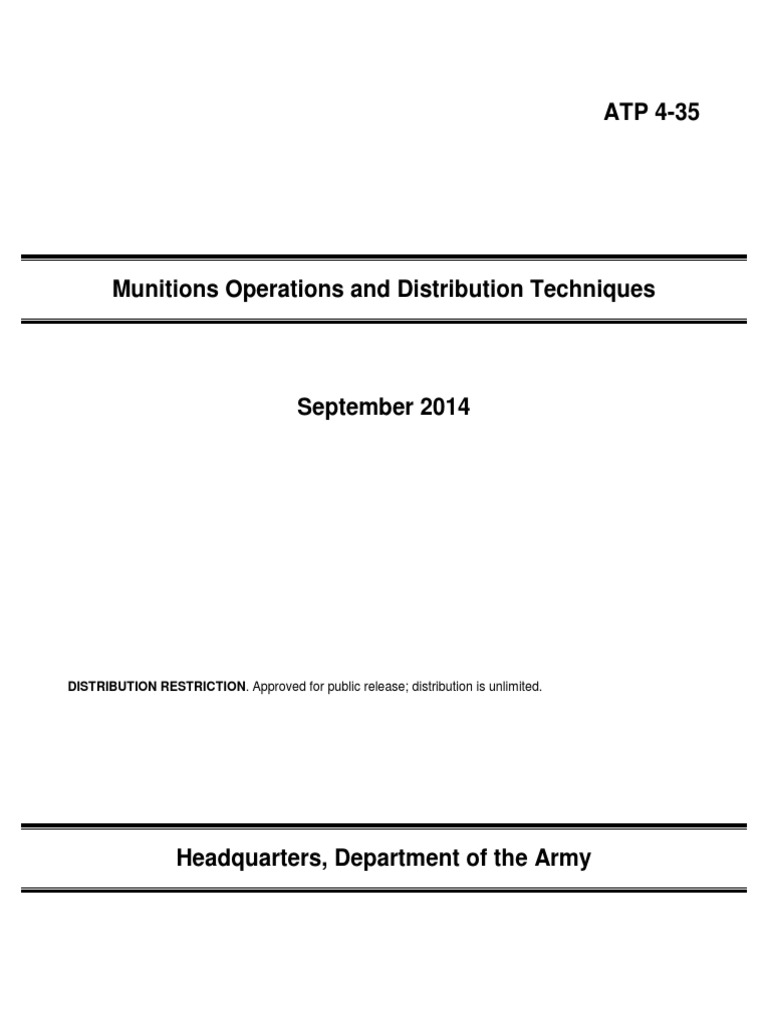 Munitions Operations and Distribution Techniques September 2014 | PDF ...