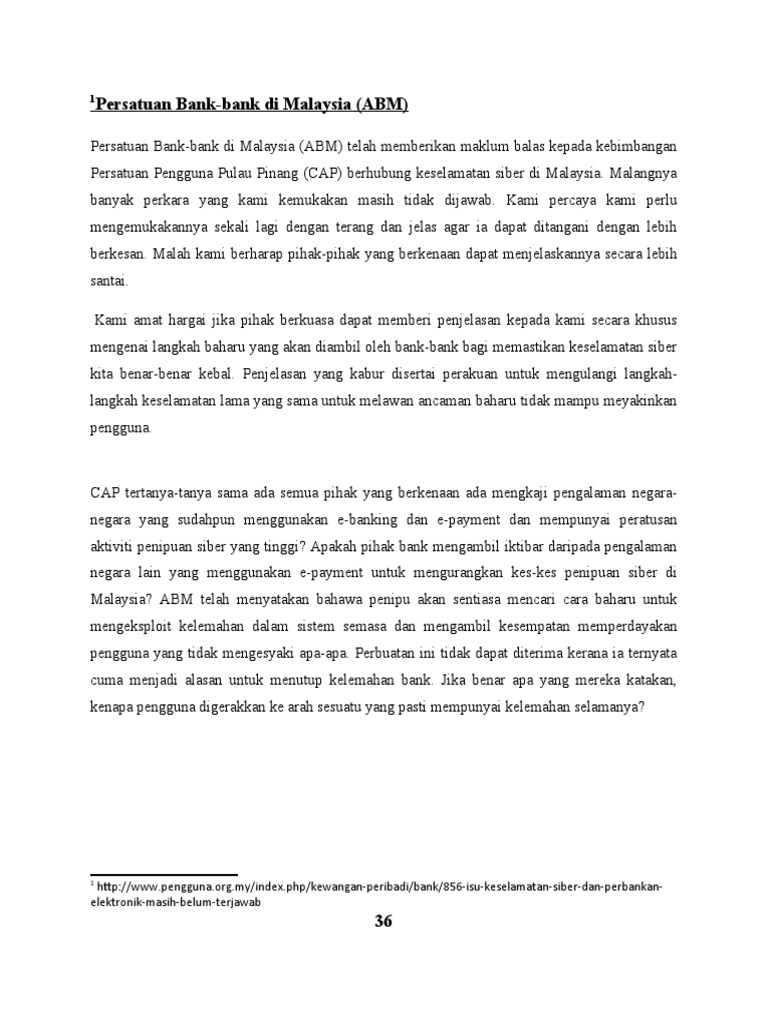 Keselamatan Siber dan Tanggung Jawab Bank | PDF