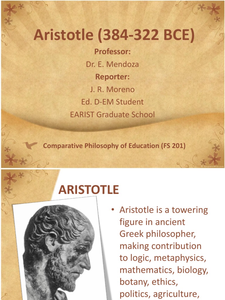 Aristotle (384-322 BCE) Report | Aristotle | Soul