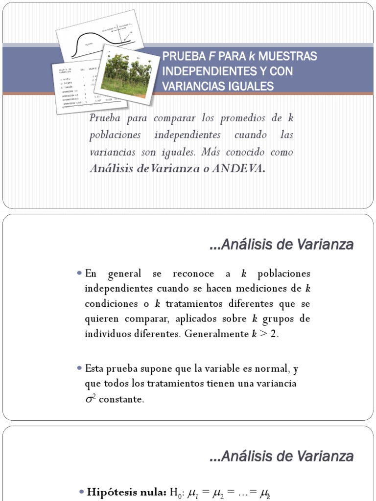 BIOII P17 - Andeva | PDF | Análisis de variación | Metodología