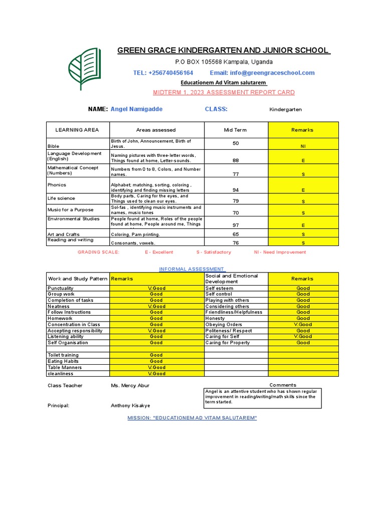 Kindergarten Mid Term 1 | PDF | Phonics | Literacy