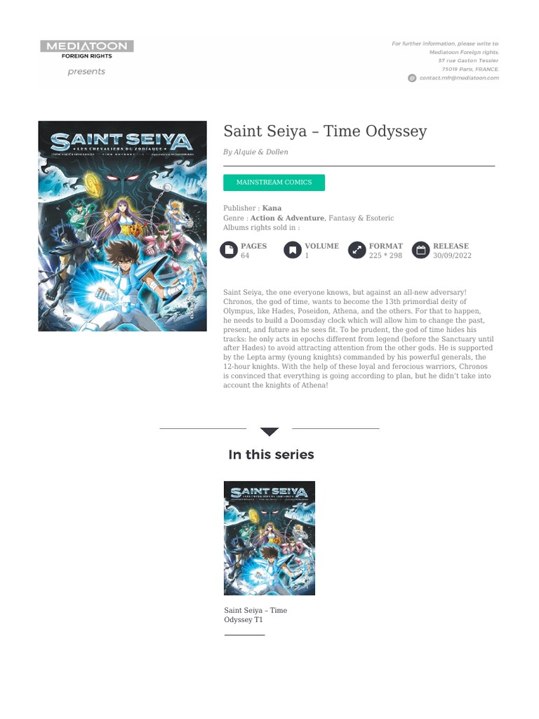 Saint Seiya – Time Odyssey | PDF