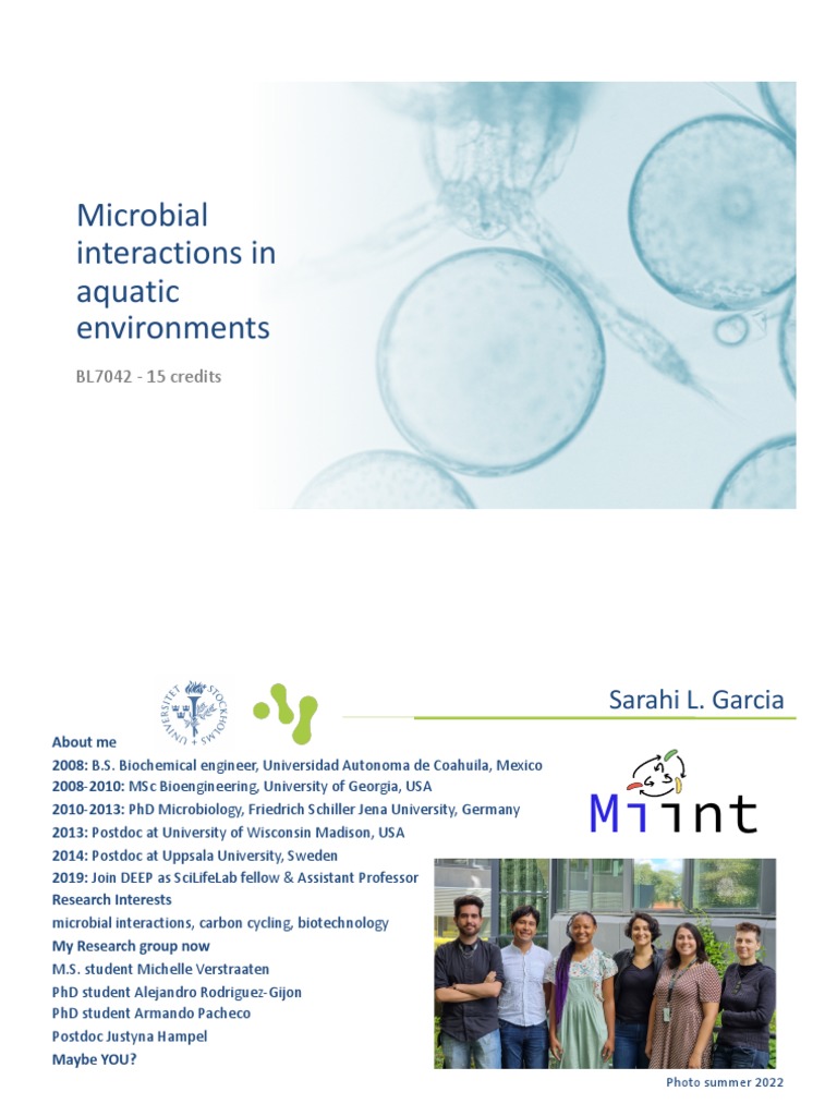Aquatic Microbial Interactions | PDF | Microorganism | Ecology
