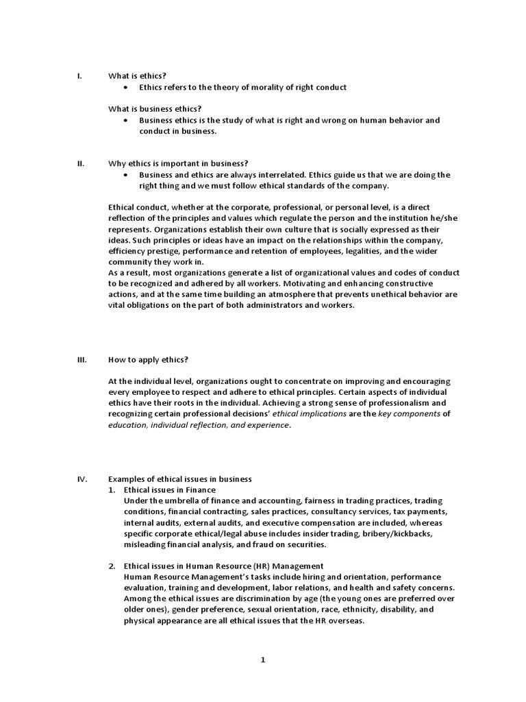 Lesson 3 PART1 | PDF | Business Ethics | Odor