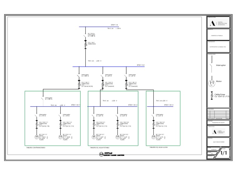 Esquema eléctrico tableros contra incendio, agua potable y lluvia | PDF