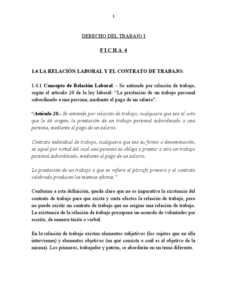 Ficha 4º DDT | PDF | Salario | Derecho laboral