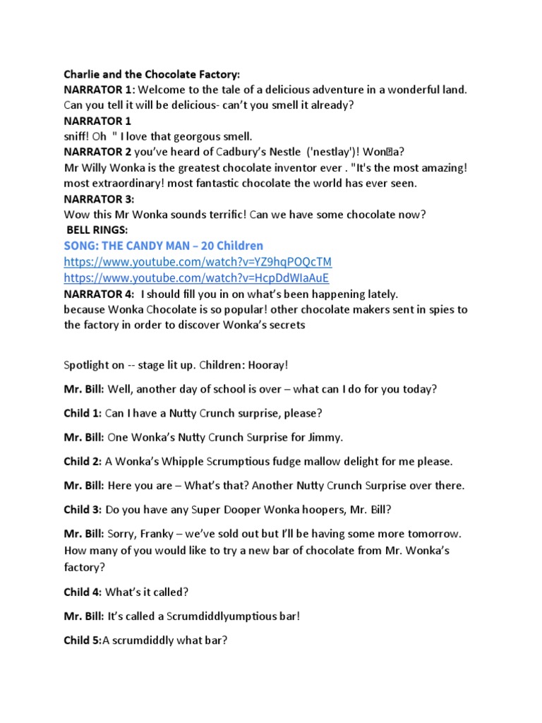 Charlie and The Chocolate Factory | PDF