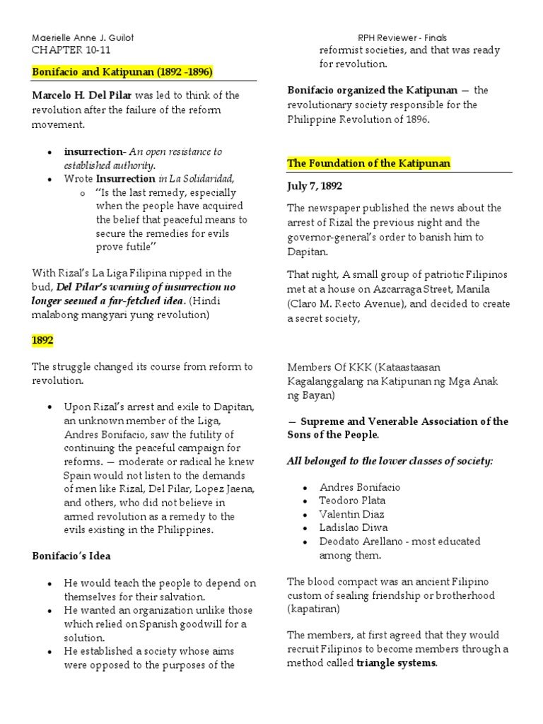 RPH Finals Reviewer | PDF | Philippines