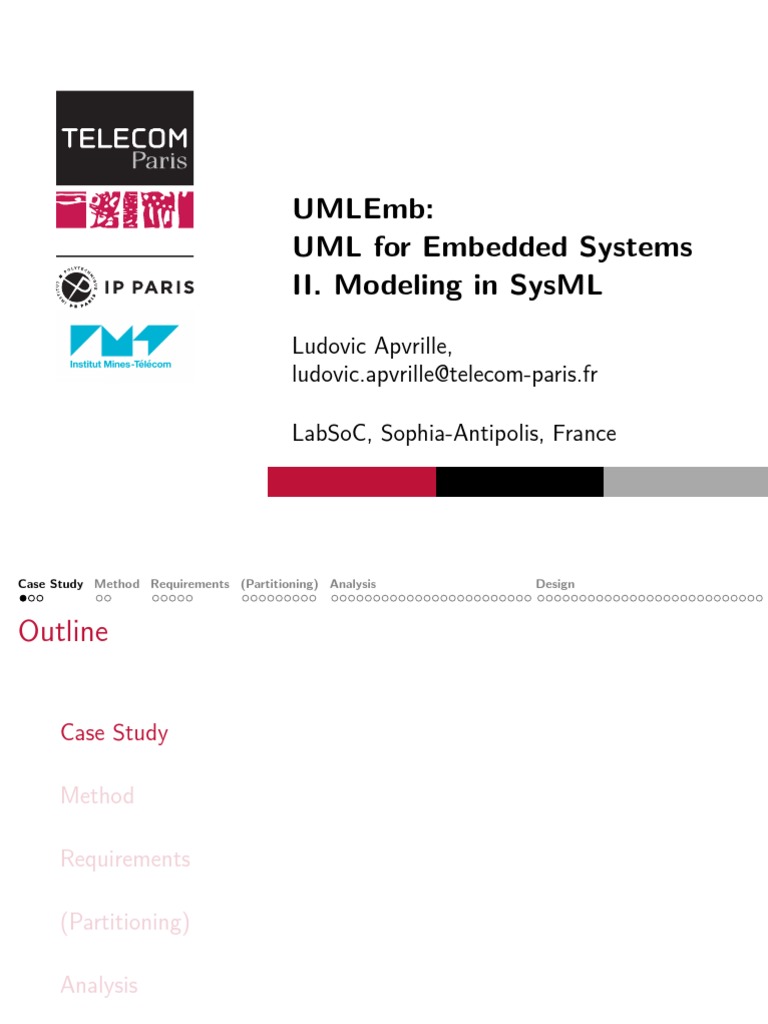 Umlemb: Uml For Embedded Systems Ii. Modeling in Sysml | PDF | Use Case | System