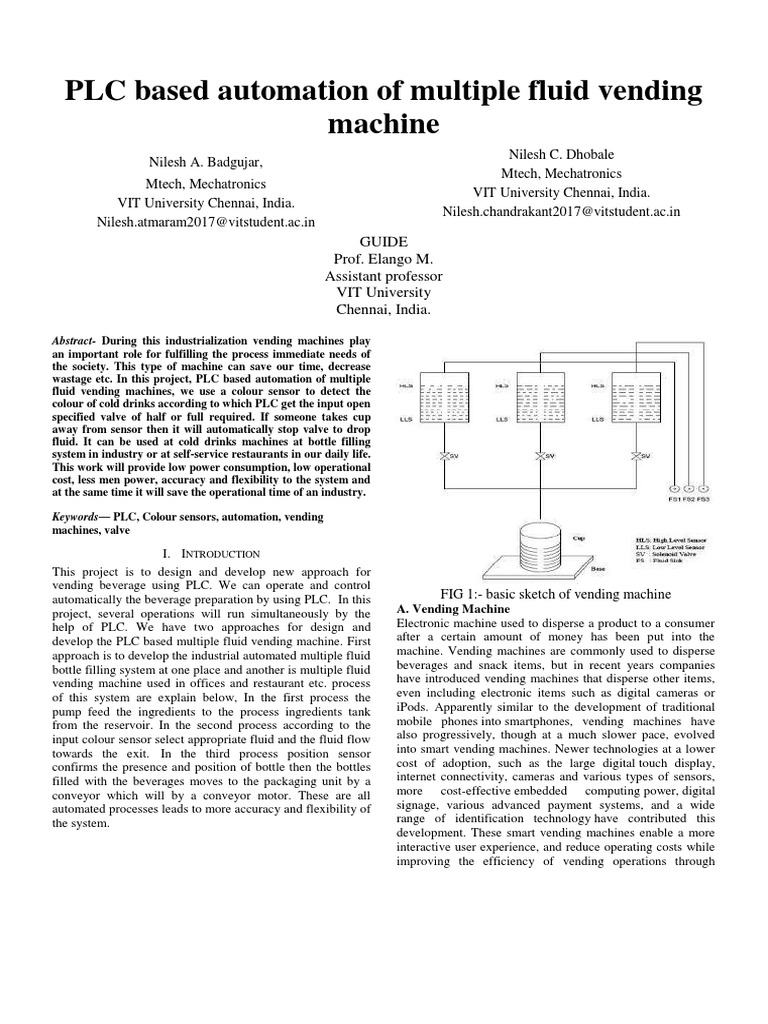 PLC Based Automation of Multiple Fluid V | PDF | Programmable Logic Controller | Input/Output