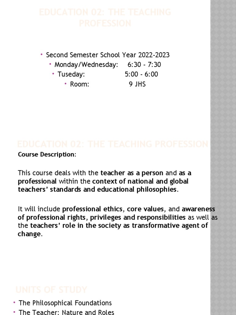Educ 02 - The Teaching Profession | PDF