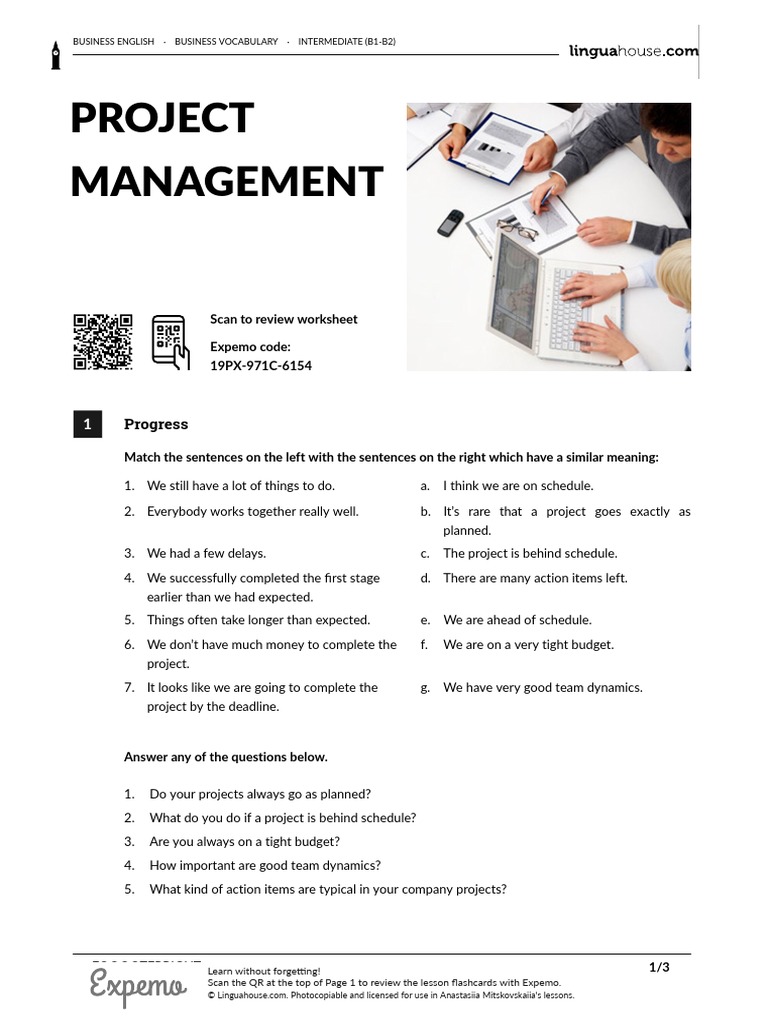Project Management British English Teacher | PDF | Linguistics | Cognition