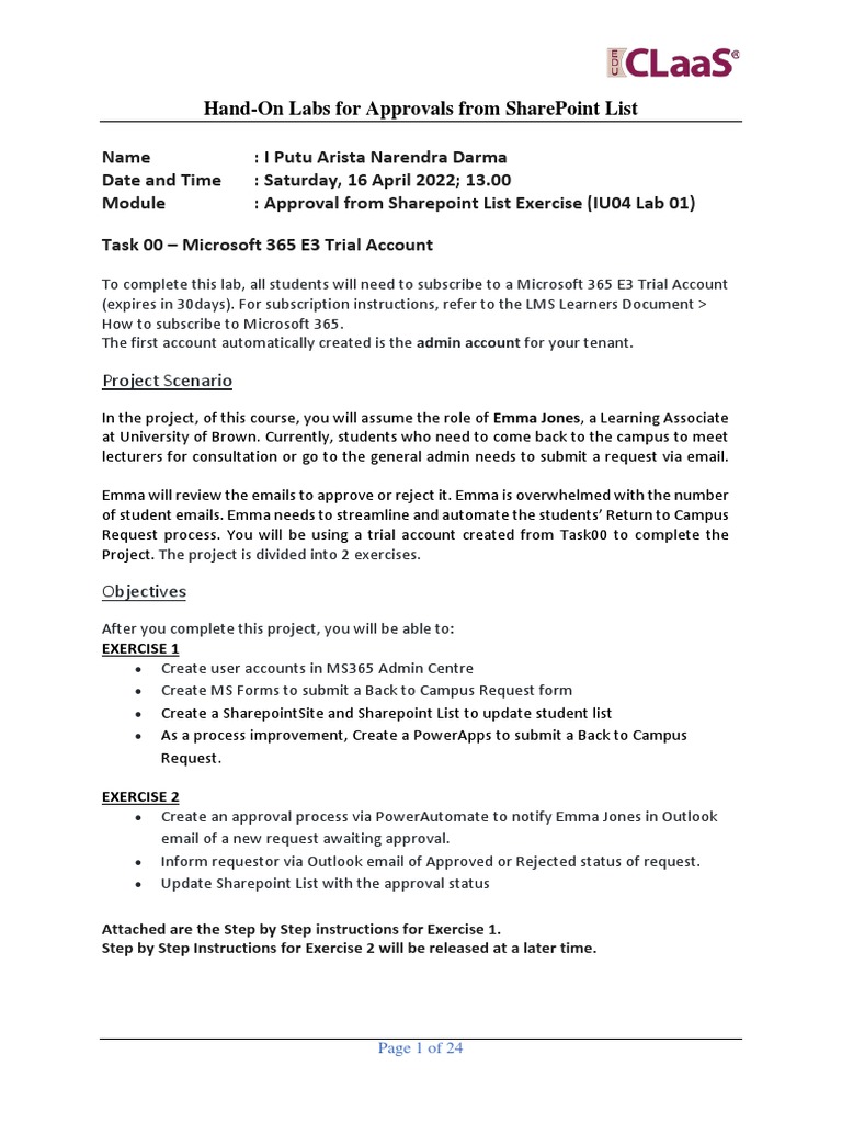 IU04 - BDSS - Approval - From - Sharepoint - List - Exercise1 - I Putu Arista Narendra Darma ...