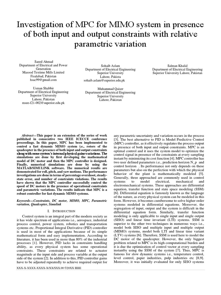 Final Submission - IMCERT - ID32 - 30-1-23 | PDF | Control Theory ...