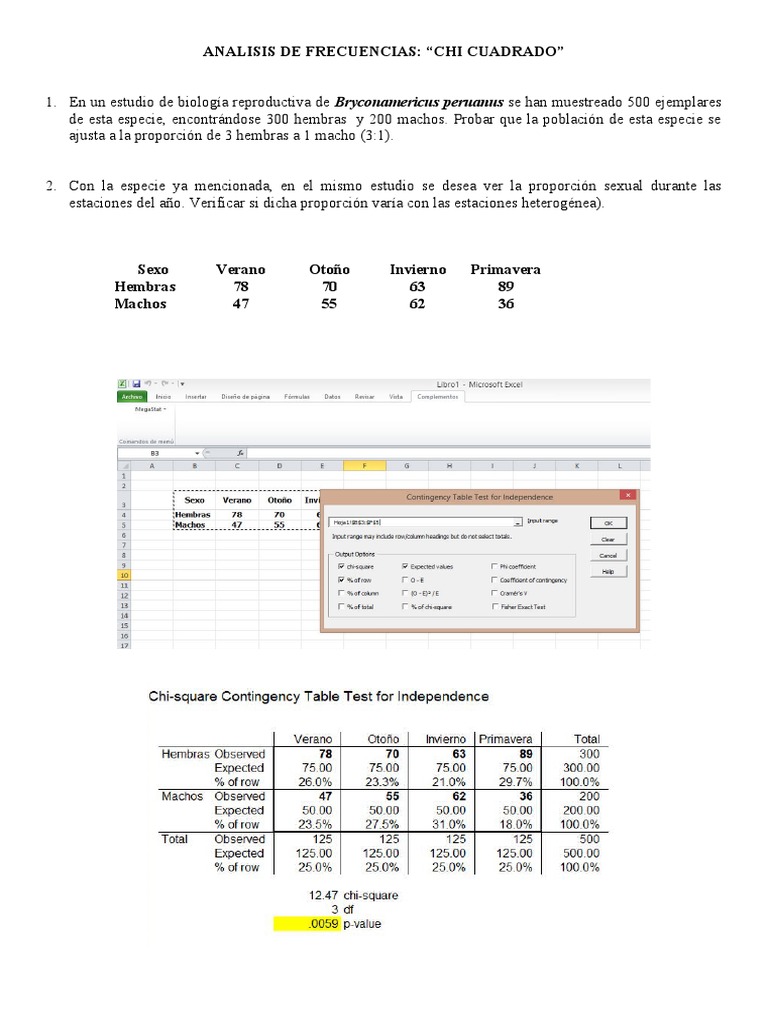 Chi Cuadrado | PDF | Sexo | Biología